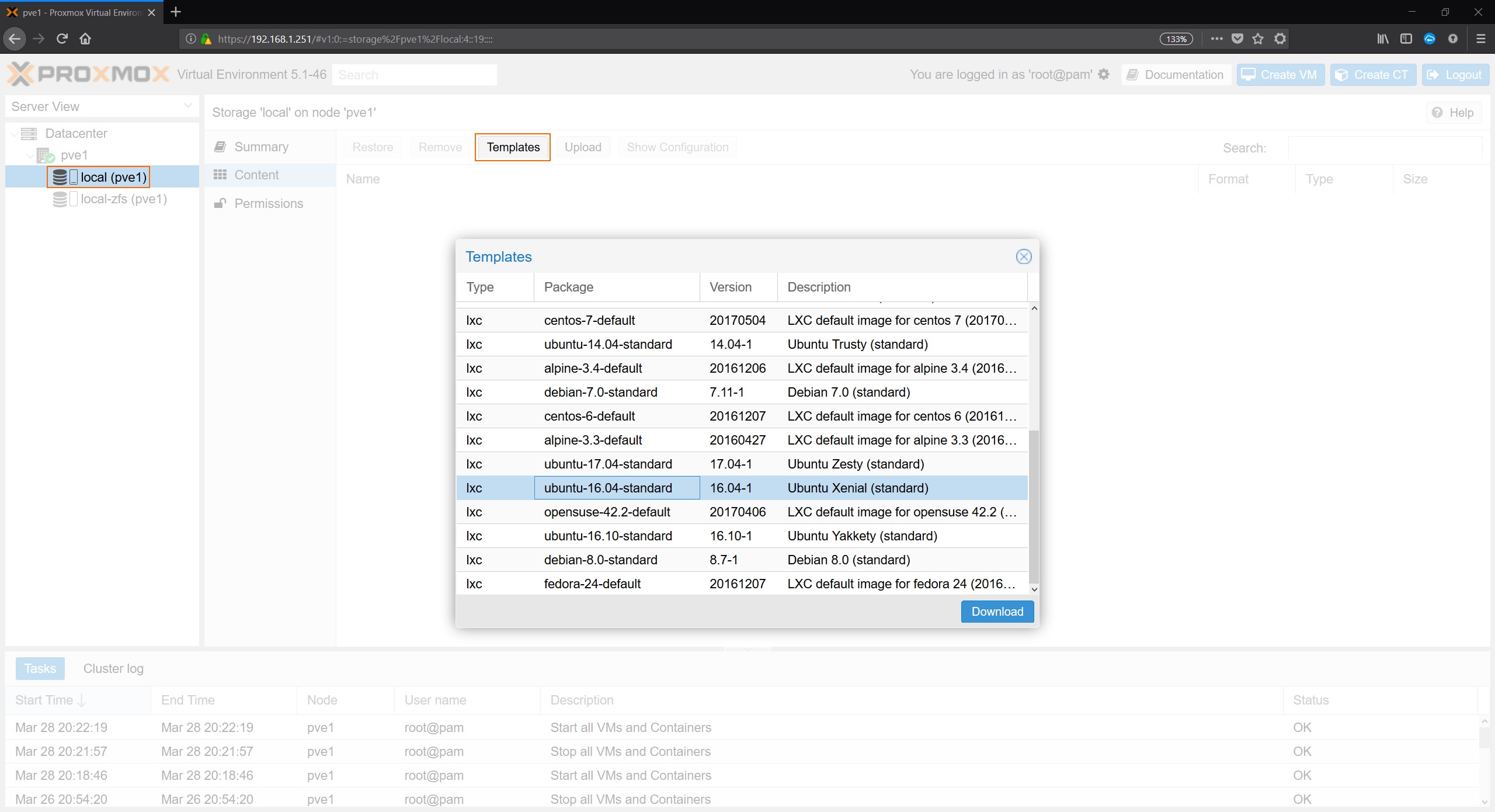 LXC Container Mit Proxmox Virtual Environment