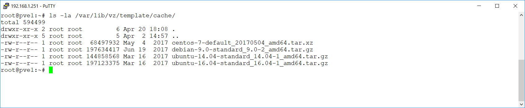 Proxmox Virtual Environment LXC Templates Anpassen